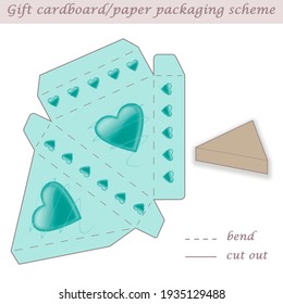 Triangle Shaped Printable Packaging Wrapping Scheme Stock Illustration ...