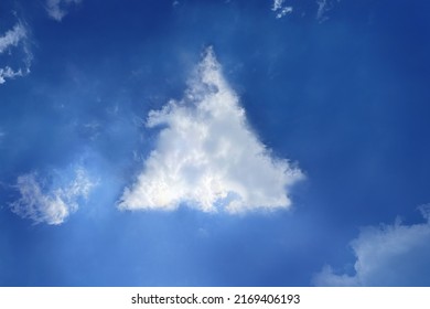 Triangle Symbol Cloud Floating Clear Sky Stock Illustration 2169406193 ...