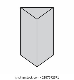 Triangular Prism Geometric Shape Isolated On Stock Illustration ...