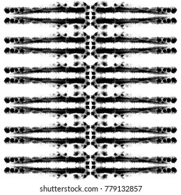 Tribal Ancient Primitive Seamless Pattern Watercolor Stock Illustration ...