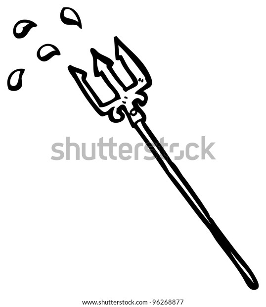 Trident Cartoon Stock Illustration 96268877