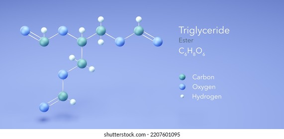 Triglyceride Molecular Structures Ester 3d Model Stock Illustration ...