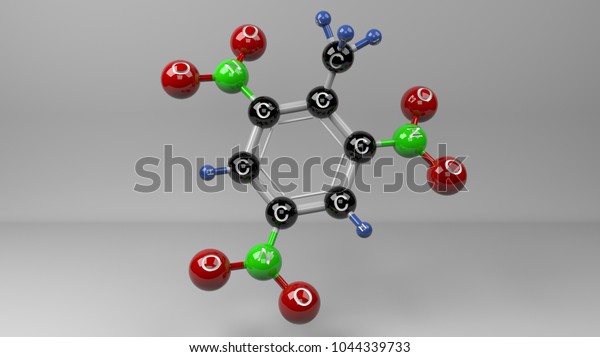 Trinitrotoluene Molecule Illustration Molecular Structure Tnt Stock ...