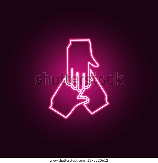 Triple Handshake Icon Elements Conversation Friendship Stock ...