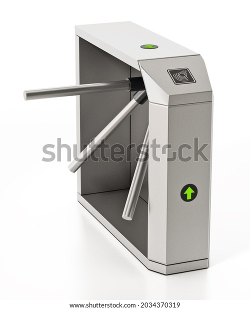 Tripod Security Gate Isolated On White Stock Illustration 2034370319 ...