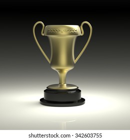 Golden Winner Trophy On White Background Stock Photo (Edit Now) 1746024221
