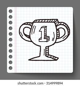 Trophy Doodle Drawing Stock Illustration 314999894 | Shutterstock