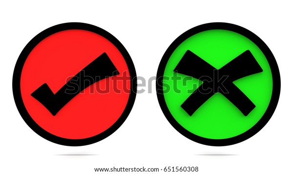 True False Signs Correct Incorrect Icons Stock Illustration 651560308
