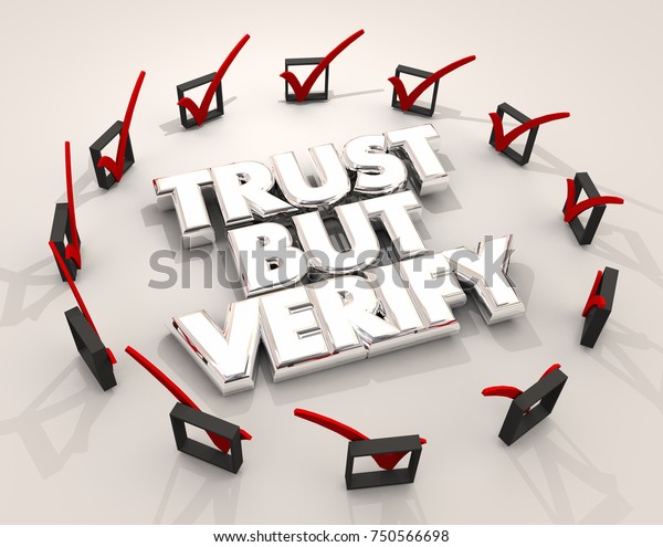 Trust Verify Check Marks Boxes Confirmation Stock Illustration ...
