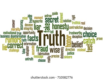 Truth Word Cloud Concept On White Stock Illustration 710582776 ...