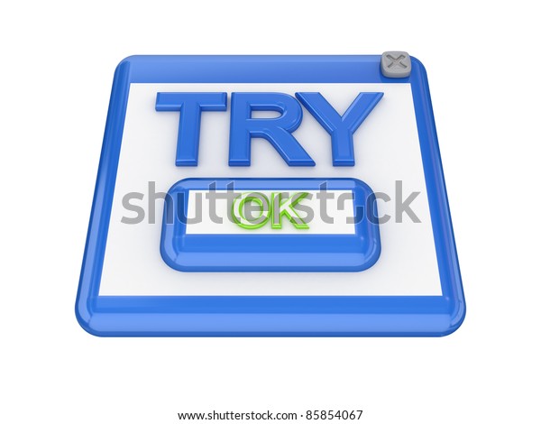 Try Button Isolated On White Background Stock Illustration 85854067 ...