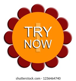 Try Now Button Isolated 3d Illustration Stock Illustration 1236464740 ...