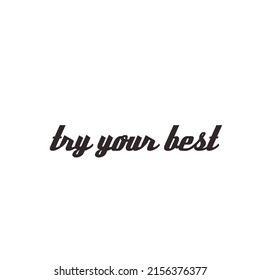 Try Your Bestdesign Element Poster Card Stock Illustration 2156376377 ...