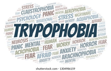 Trypophobia Word Cloud Stock Illustration 1304986159