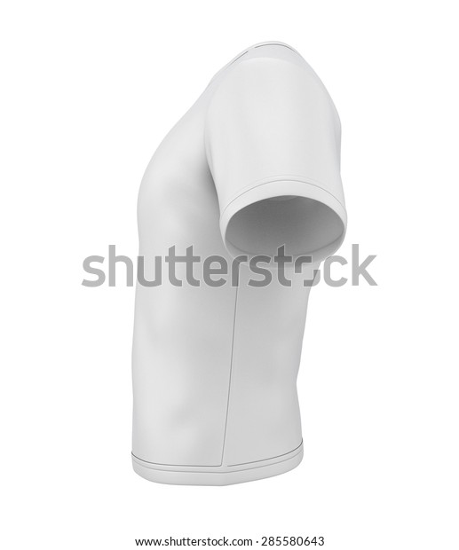 T-shirt side view for your design isolated on white background. 3d ...