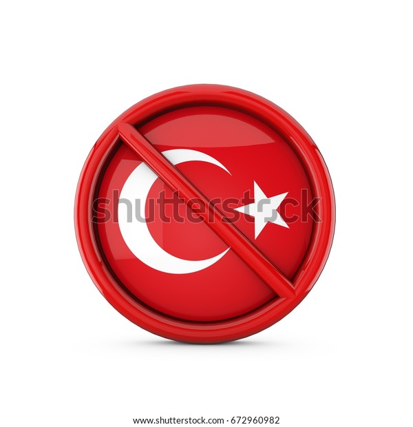 Turkey Flag Prohibited No Entry Symbol Stock Illustration 672960982 ...