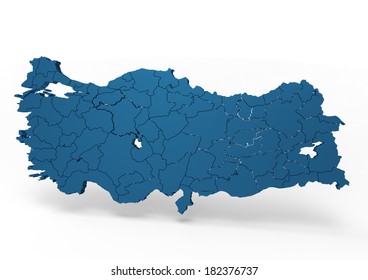 Turkey Map Stock Illustration 182376737