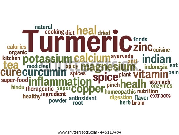 Turmeric Word Cloud Concept On White Stock Illustration 445119484 ...