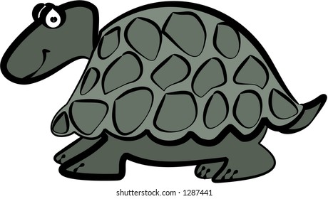 Cute Sea Turtle Top View Cartoon 스톡 벡터(로열티 프리) 1393806389 | Shutterstock