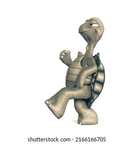 Turtle Cartoon Walking Side View 3d Stock Illustration 2166166705 ...