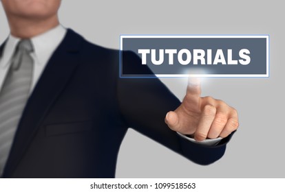 Tutorials Finger Pushing Concept 3d Illustration Stock Illustration ...