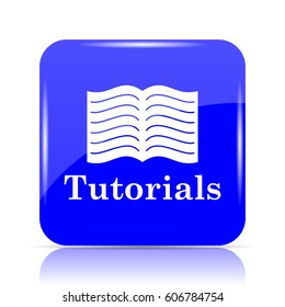 Tutorials Icon Blue Website Button On Stock Illustration 606784754 ...