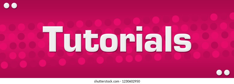 Tutorials Text Written Over Pink Background Stock Illustration ...