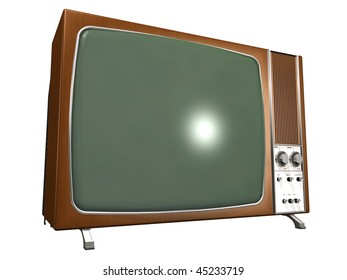 Vintage Tv Television Front View Old Stock Illustration 1809040120