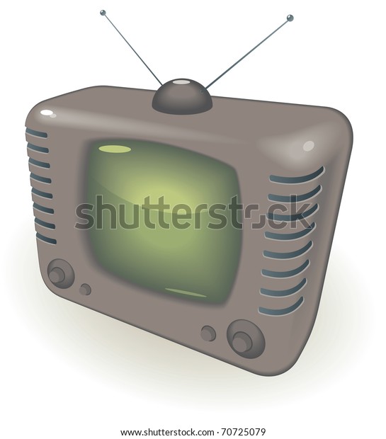 Tv Antenna Raster Version Vector Version Stock Illustration 70725079 ...