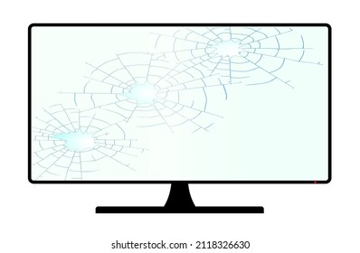 2,288 Shattered computer screen Images, Stock Photos & Vectors ...