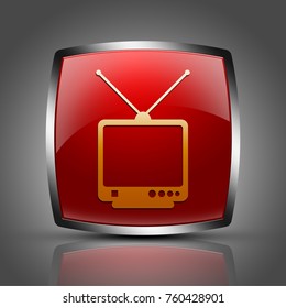 Tv Display Button Isolated 3d Illustration Stock Illustration 760428901 ...