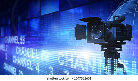Tv Stream 3d Rendering Stock Illustration 1347562631 | Shutterstock