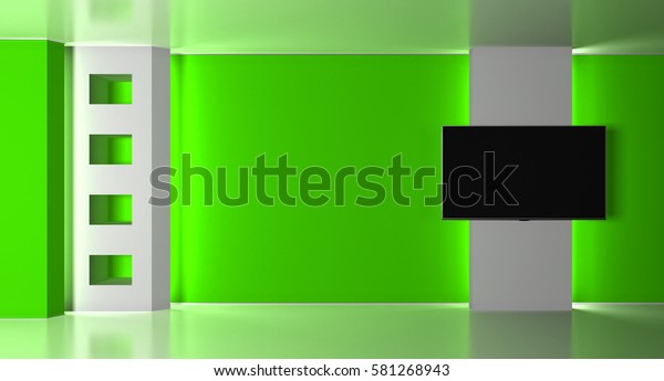 Tv Studio News Studio 3d Render: ภาพประกอบสต็อก 581268943 | Shutterstock
