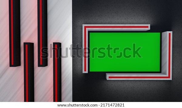 Tv Studio Red Light Background Studio Stock Illustration 2171472821 ...