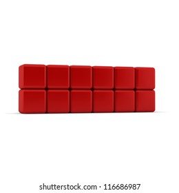 Red 3d Rounded Cubes Isolated On Stock Illustration 100064849 ...