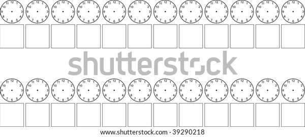 Twenty Four Hour Clock Chart Stock Illustration 39290218 | Shutterstock