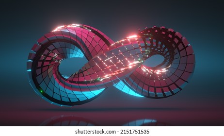 Twisted Infinity Symbol 3d Render Stock Illustration 2151751535 ...