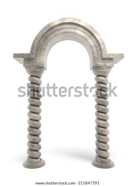 Twisted Pillars Arc Stock Illustration 315847391