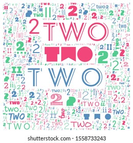 Two 2 Number Word Cloud Word Stock Illustration 1558733243 | Shutterstock