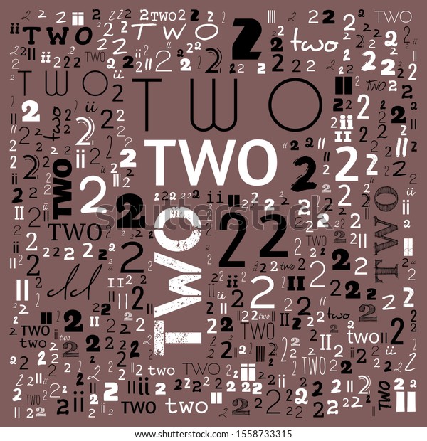 Two 2 Number Word Cloud Word Stock Illustration 1558733315 | Shutterstock