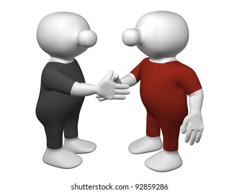 3d People Men Person Shaking Hands 스톡 일러스트 131805626 | Shutterstock