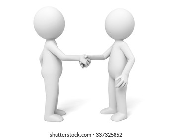Two 3d Characters Shaking Hands 스톡 일러스트 13031512 | Shutterstock