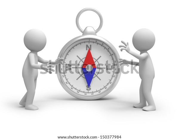 Two 3d People Talking Compass Background Stock Illustration 150377984 ...