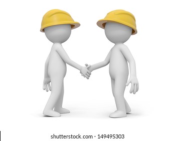 1,714 2 construction workers shaking hands Images, Stock Photos ...