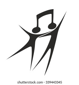 Two Abstract Figures Connected Note Stock Illustration 339443345