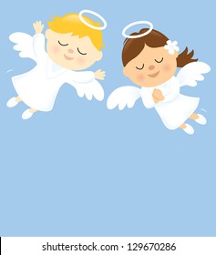 Two Angels Jpeg Stock Illustration 129670286 | Shutterstock