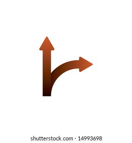 Two Arrows Splitting One Another Front Stock Illustration 14993698 ...