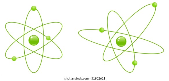 Two Vector Atom Models Isolated On: เวกเตอร์สต็อก (ปลอดค่าลิขสิทธิ์ ...