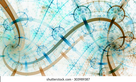 Two Beautiful Spirals Interlocking Creating Infinity Stock Illustration ...