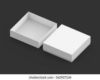 Two Blank Boxes One Lid Another Stock Illustration 562937134